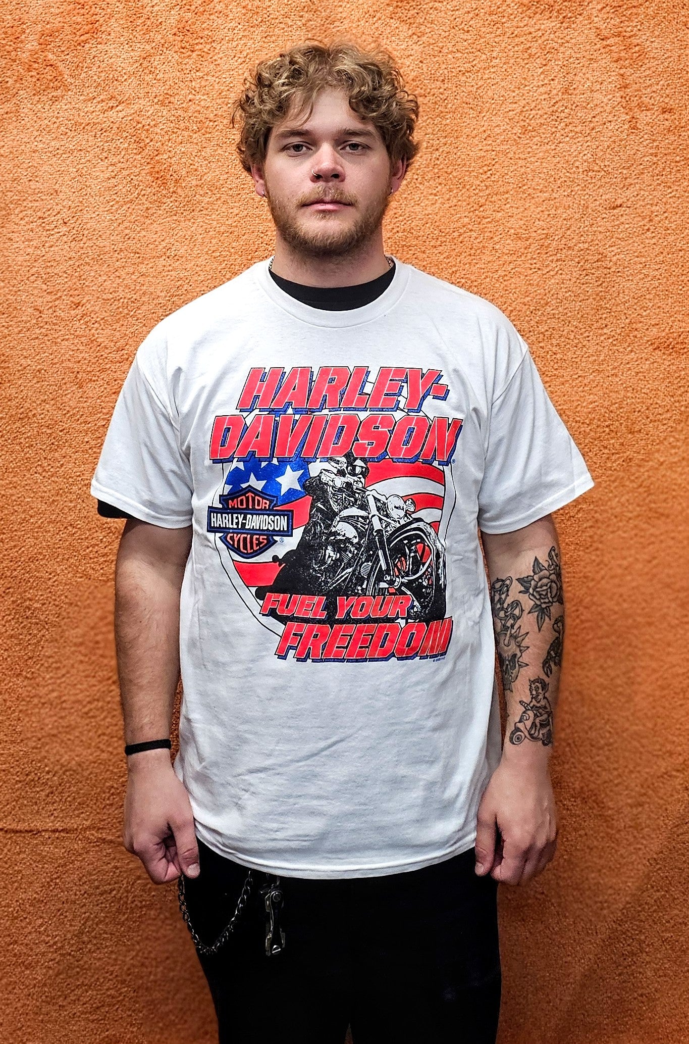 Men's Salute Short Sleeve White Shirt (4th of July) – Mile High Harley-Davidson